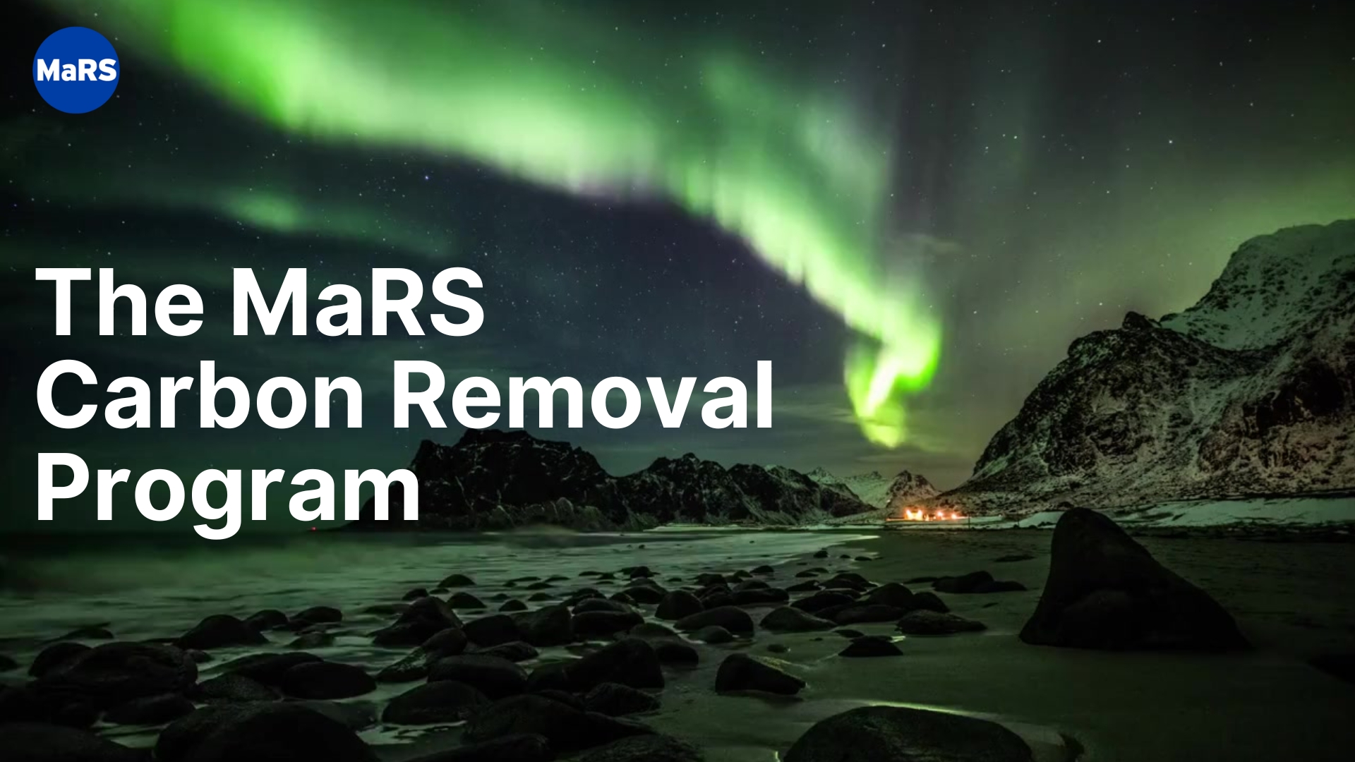 MaRS Carbon Removal Donation Program - Mission from MaRS